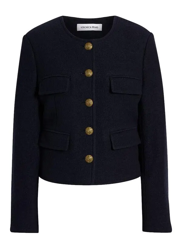Veronica Beard Leslie Wool Jacket - Navy