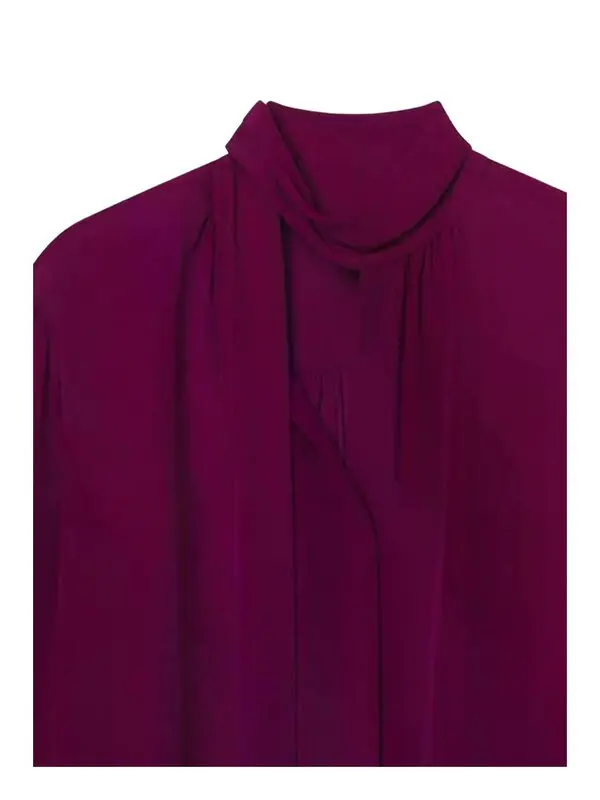 A.L.C. Tied-neck Silk Blouse - Purple