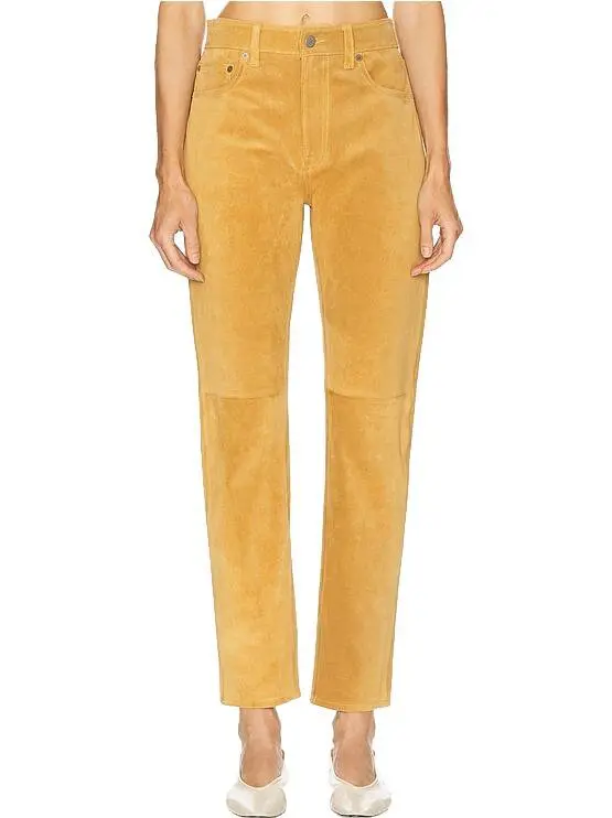 Polo Ralph Lauren Relaxed Straight Suede Pant - Gold Dust