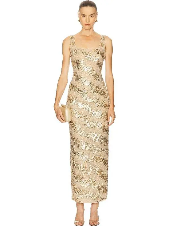 Rachel Gilbert Marcel Gown - Gold & Silver
