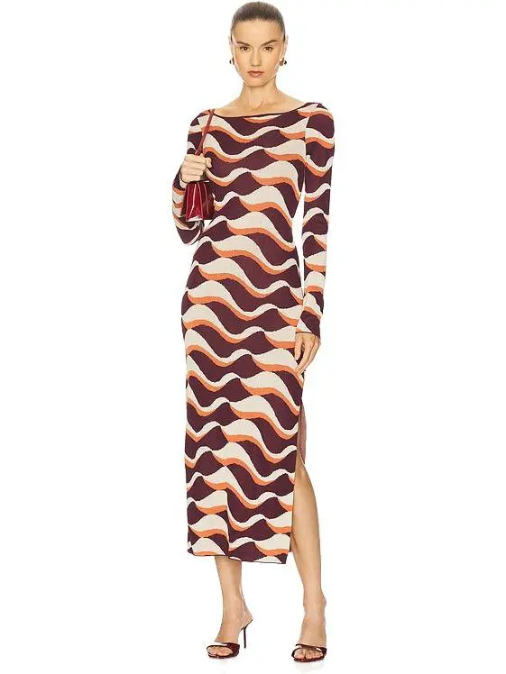 Misa Cassie Dress - Wavy Stripe