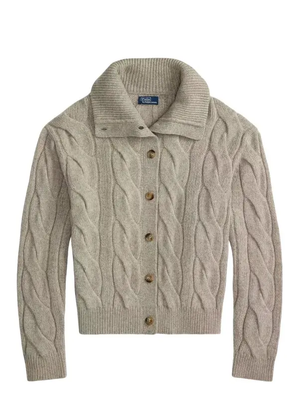 Polo Ralph Lauren Cable-knit Turtleneck Cardigan - Neutrals