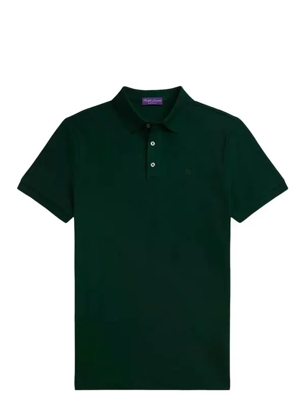 Ralph Lauren Purple Label Embroidered-logo Polo Shirt - Green