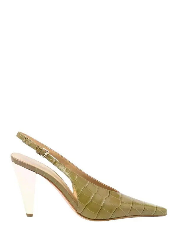 Michael Kors 95mm Electra Slingback Pumps - Green