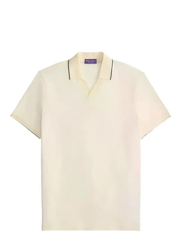 Ralph Lauren Purple Label V-neck Polo Shirt - Neutrals