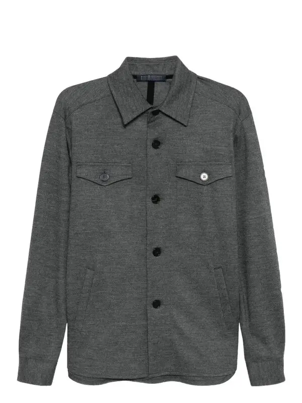 Harris Wharf London Wool Shirt Jacket - Grey