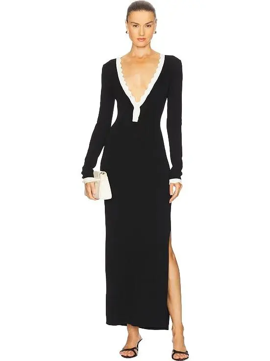 SEVEN WONDERS Milenia Sleeved Maxi Dress - Black