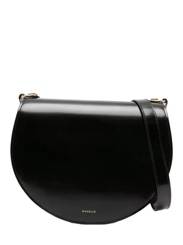 WANDLER Kate Half-moon Satchel Bag - Black