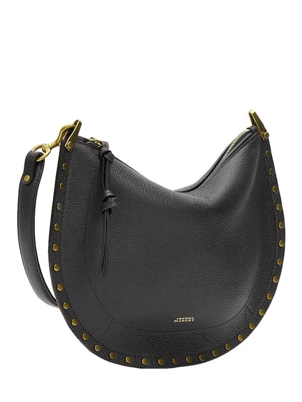 Isabel Marant Oskan Soft Zip Shoulder Bag - Black