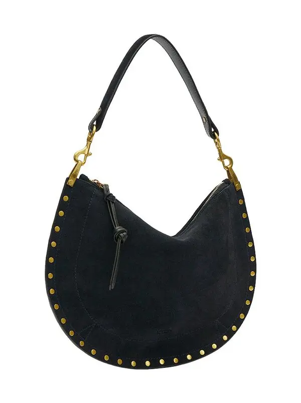 Isabel Marant Oskan Soft Zip Shoulder Bag - Dark Midnight