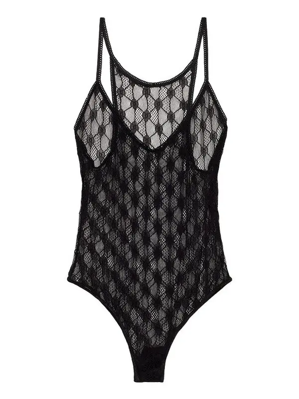 Isabel Marant Mildy Lace Bodysuit - Black