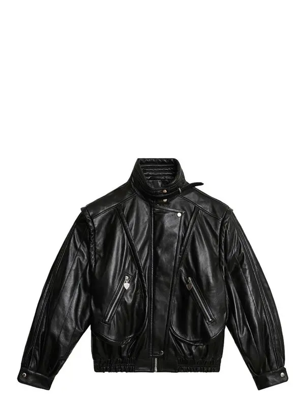 Isabel Marant Carole Leather Biker Jacket - Black