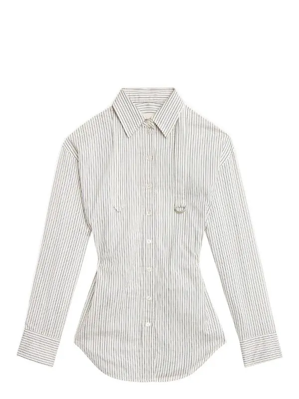 Isabel Marant Aurora Striped Shirt - Ecru/black