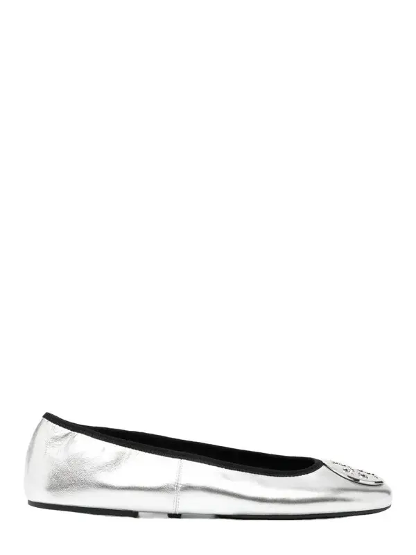 Tory Burch Reva Ballet Flats - Silver