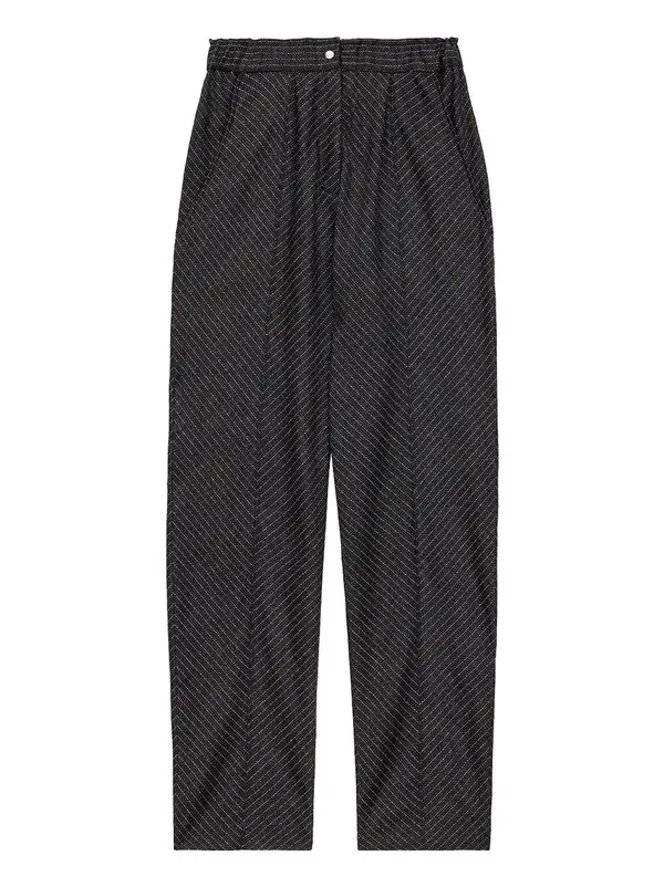 Isabel Marant Striped Pleated Pants - Anthracite