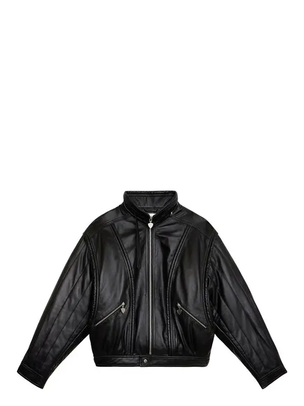 Isabel Marant Yosri Leather Biker Jacket - Black