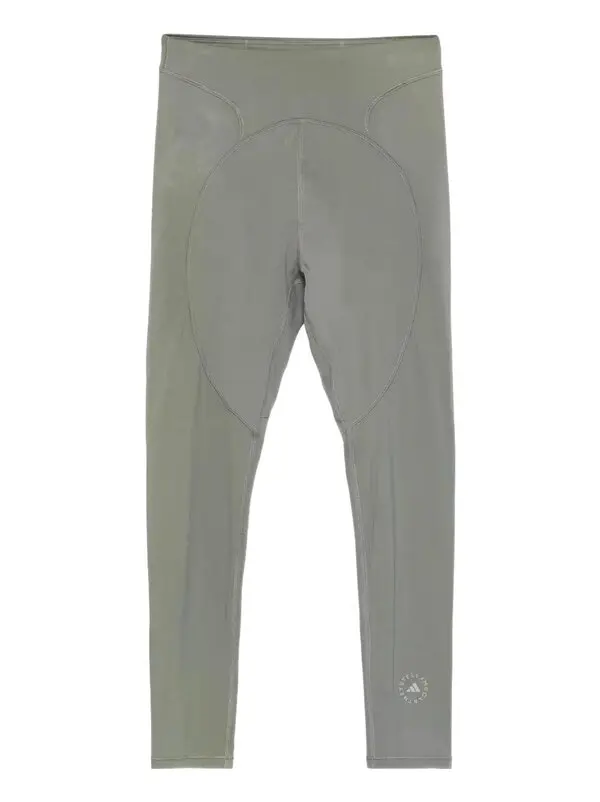 Adidas By Stella McCartney Circular-panelled Leggings - Green