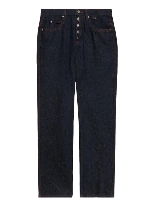 Isabel Marant Jeffrey Fitted Denim Pants - Dark Midnight