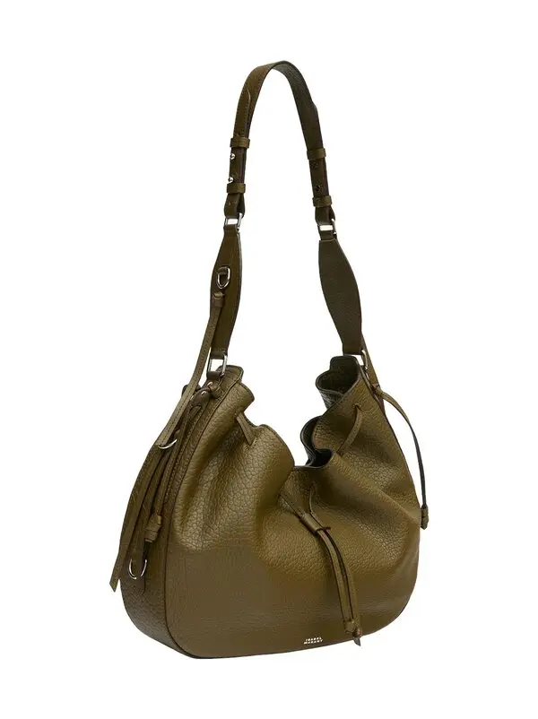 Isabel Marant Leather Hobo Bag - Khaki