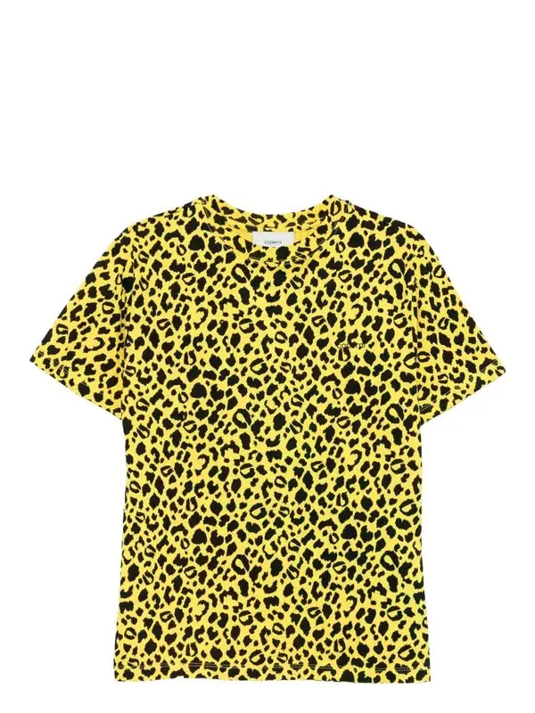 Coperni Leopard-print Boxy T-shirt - Yellow