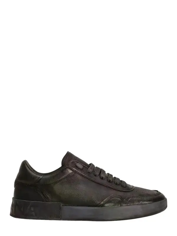 Dolce & Gabbana Portofino Leather Sneakers - Black