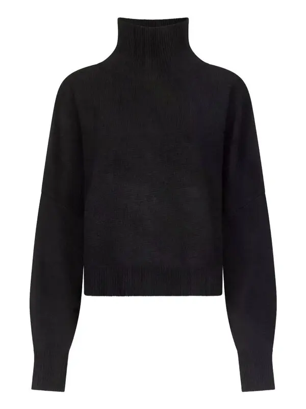 Loulou De Saison Luke Ribbed-collar Wool Sweater - Black