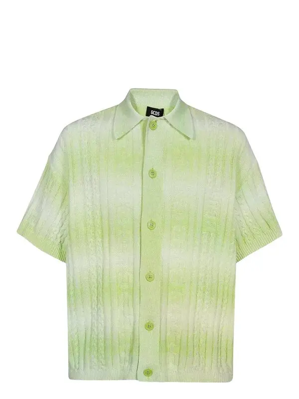 Gcds Cable-knit Shirt - Green
