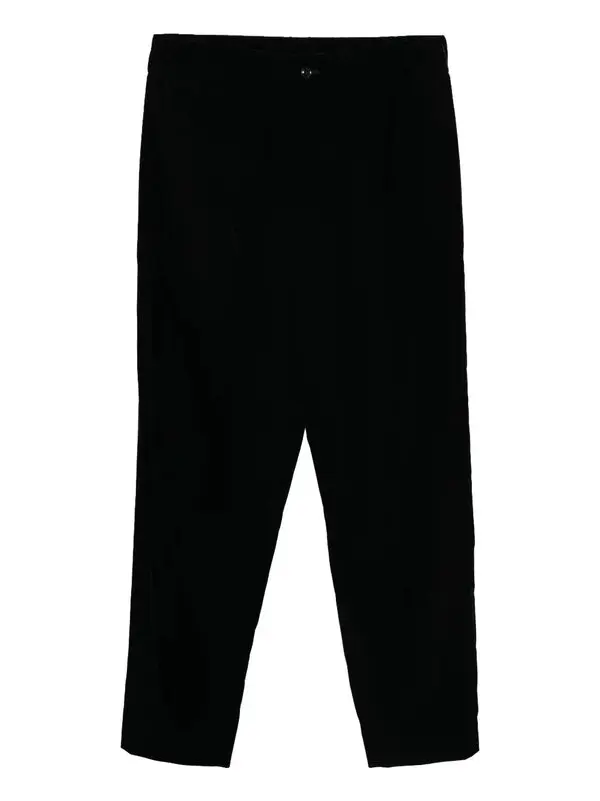 Giorgio Armani Flat-front Trousers - Black