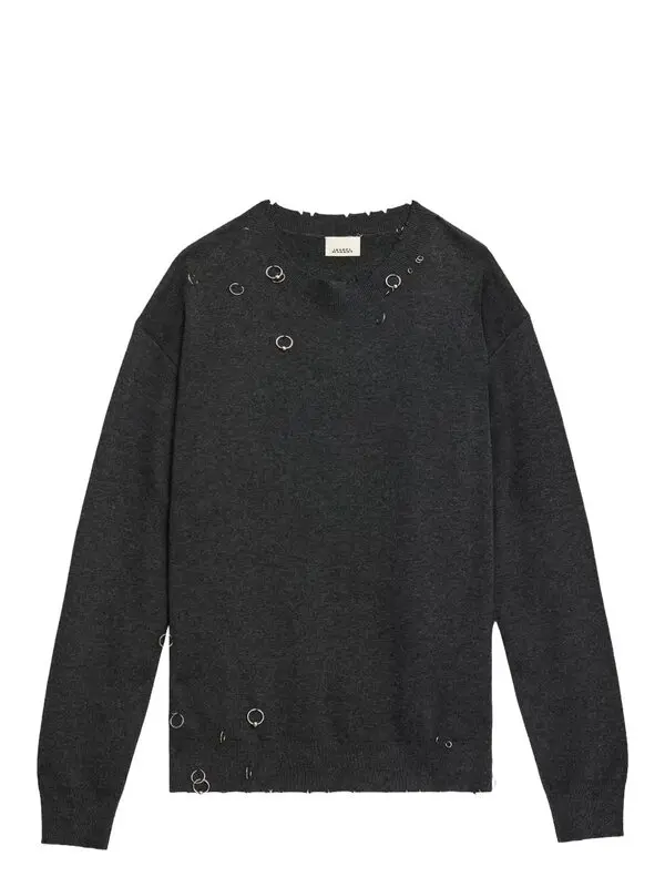 Isabel Marant Ring-embellished Pullover - Grey