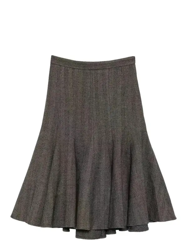 JNBY Wool Peplum Skirt - Grey