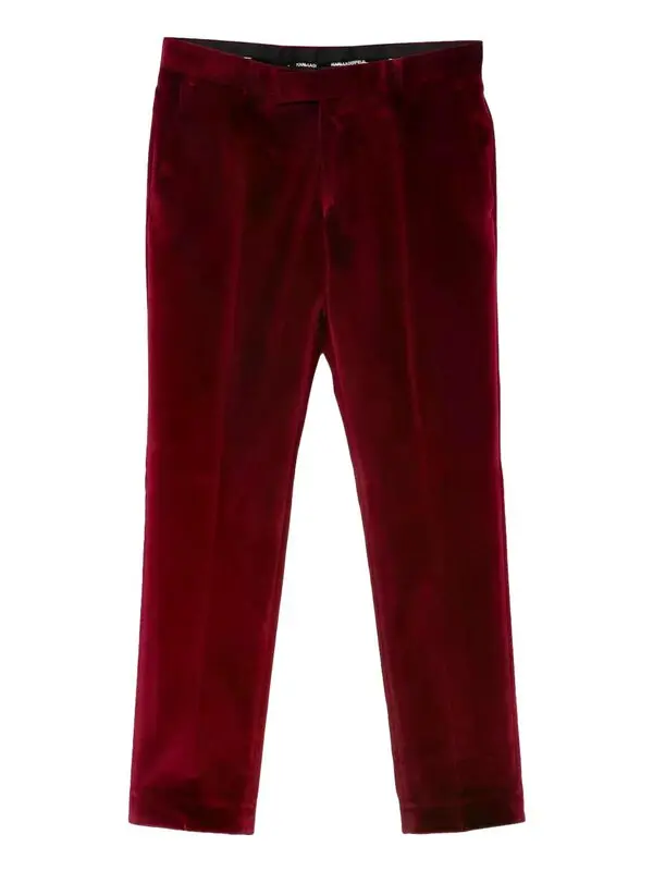Karl Lagerfeld Tube Velvet Trousers - Red