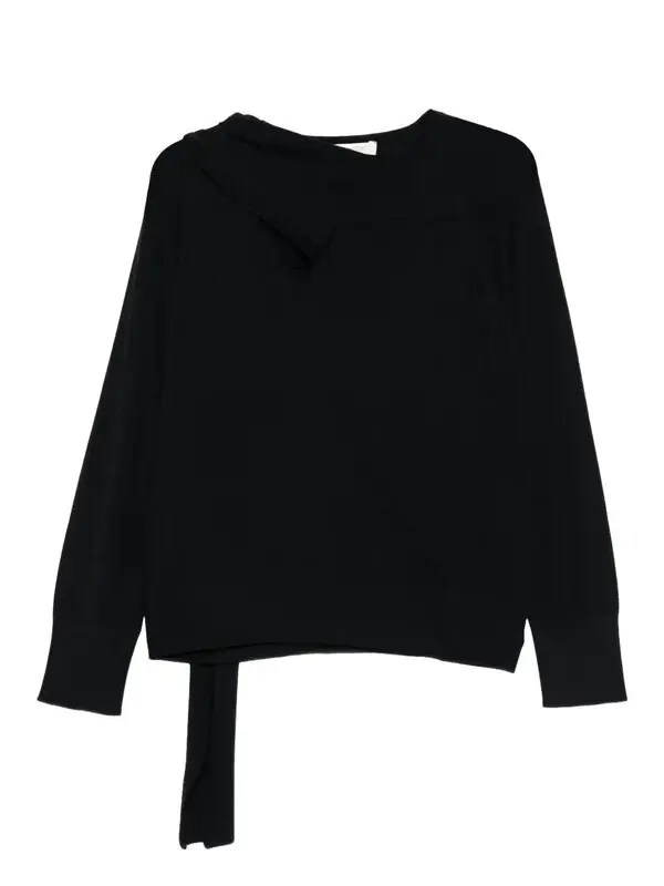 Incotex Cut-out Detail Sweater - Black