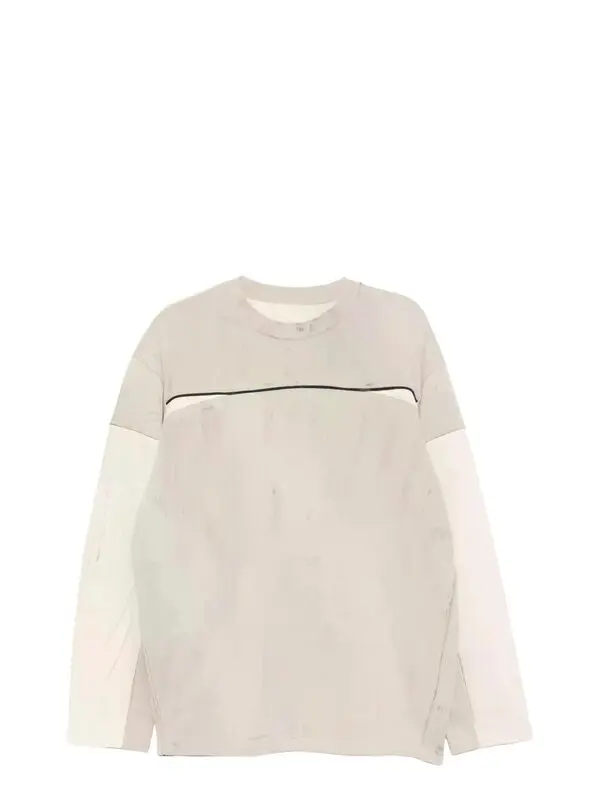 CROQUIS Dirty-wash Designed Sweatshirt - Neutrals