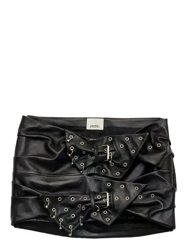 Isabel Marant Chani Leather Skirt - Black