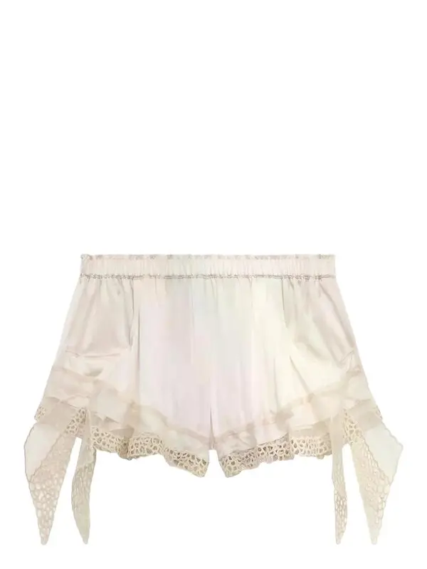 Isabel Marant Ildana Lace-trimmed Shorts - Neutrals
