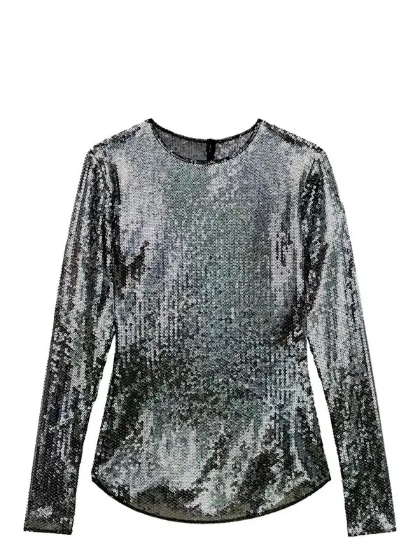 Isabel Marant Sequin Embellished Long-sleeve Top - Black
