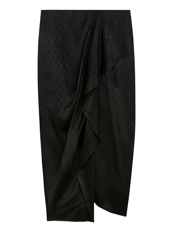 Isabel Marant Breen Polka-dot Draped Skirt - Black