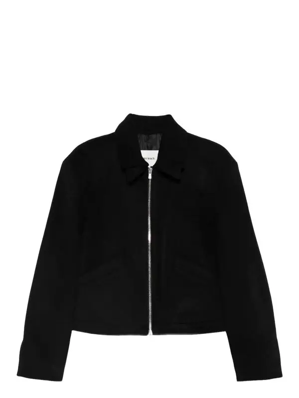 TONYWACK Zip-front Patch-pocket Jacket - Black