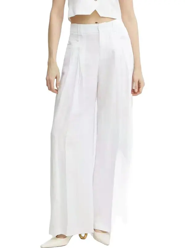 ERMANNO FIRENZE Pleated-front Trousers - White