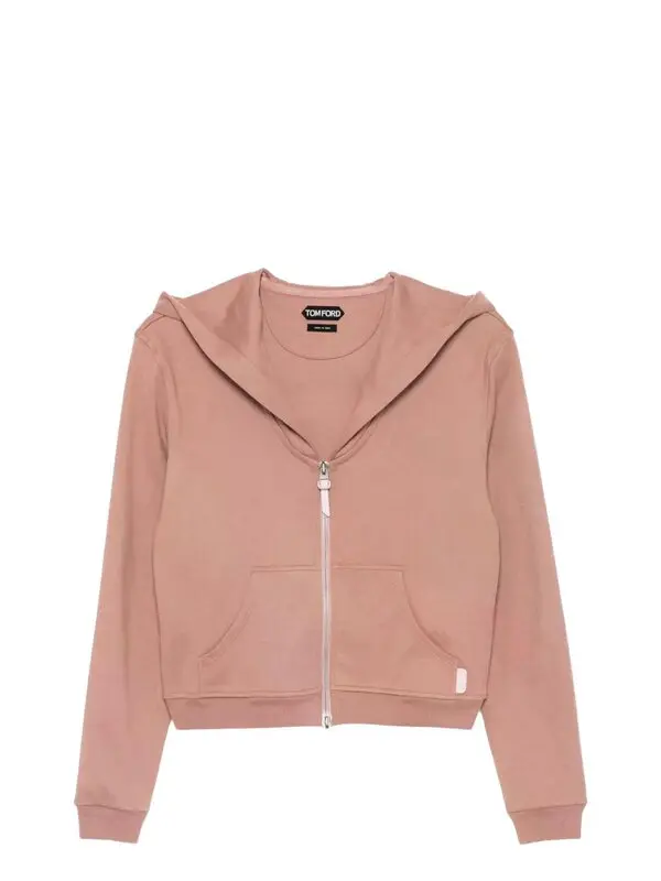 TOM FORD Cotton Zip Hoodie - Pink