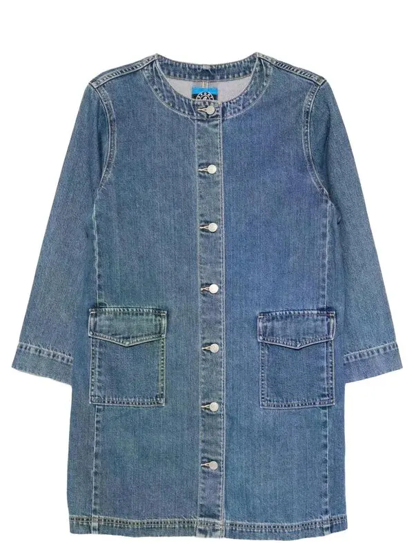 SPORT B. BY AGNÈS B. Logo-patch Denim Shirt Dress - Blue