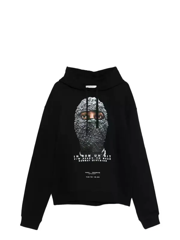 IH NOM UH NIT Crystal-mask Print Hoodie - Black
