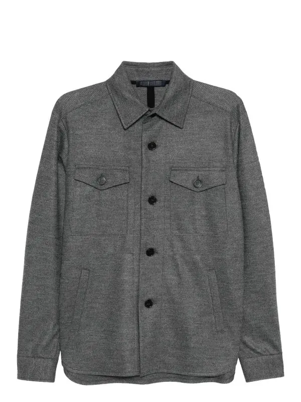 Harris Wharf London Wool Shirt Jacket - Grey