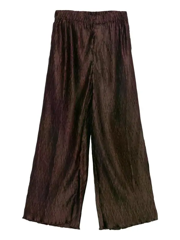 BY MALENE BIRGER Plissé Pleated Trousers - Brown