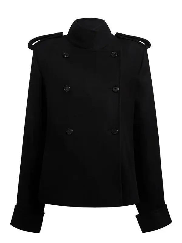 Khaite Double-breasted Epaulet Jacket - Black