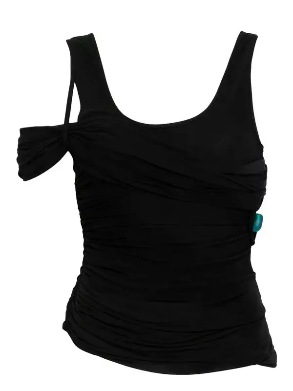 Christopher Esber Draped Asymmetric Top - Black