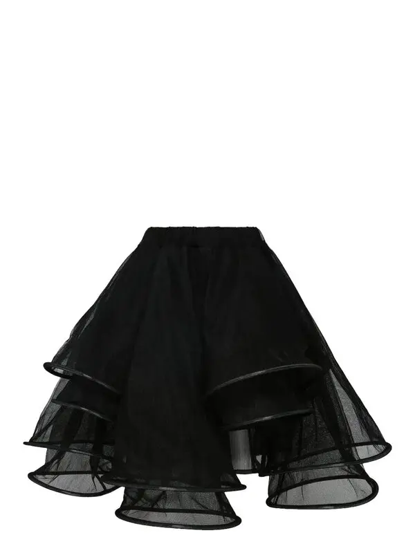 Noir Kei Ninomiya Pleated Knee-length Skirt - Black