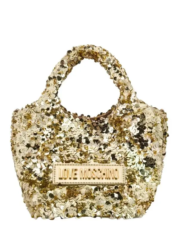 Moschino Sequin Embellished Top-handle Bag - Yellow