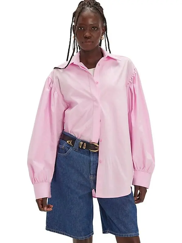 ELIZA FAULKNER Wren Button-down Shirt - Pink