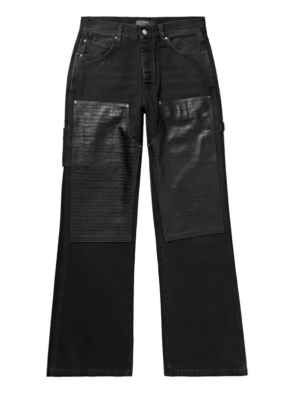 Amiri Carpenter Straight-leg Jeans - Black